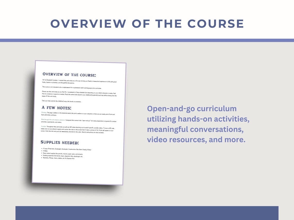 Literature Based Unit Study | Goodnight, Goodnight, Construction Site ...