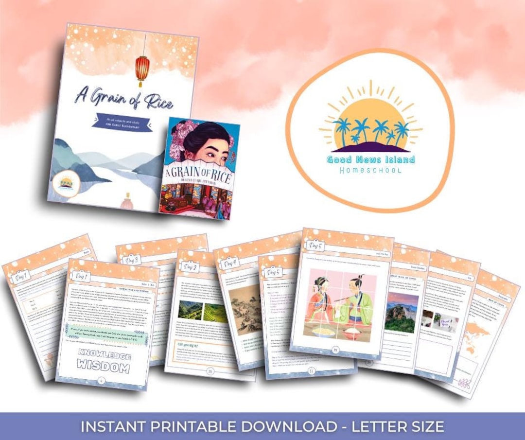 Literature Based Unit Study | A Grain of Rice | Early Elementary ...