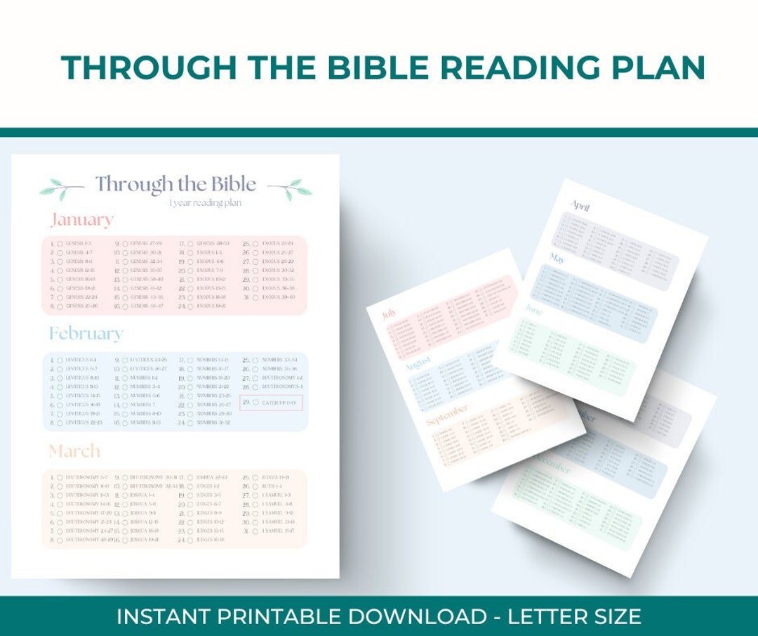 Bible Reading Plan Through the Bible Genesis to Revelation - Etsy