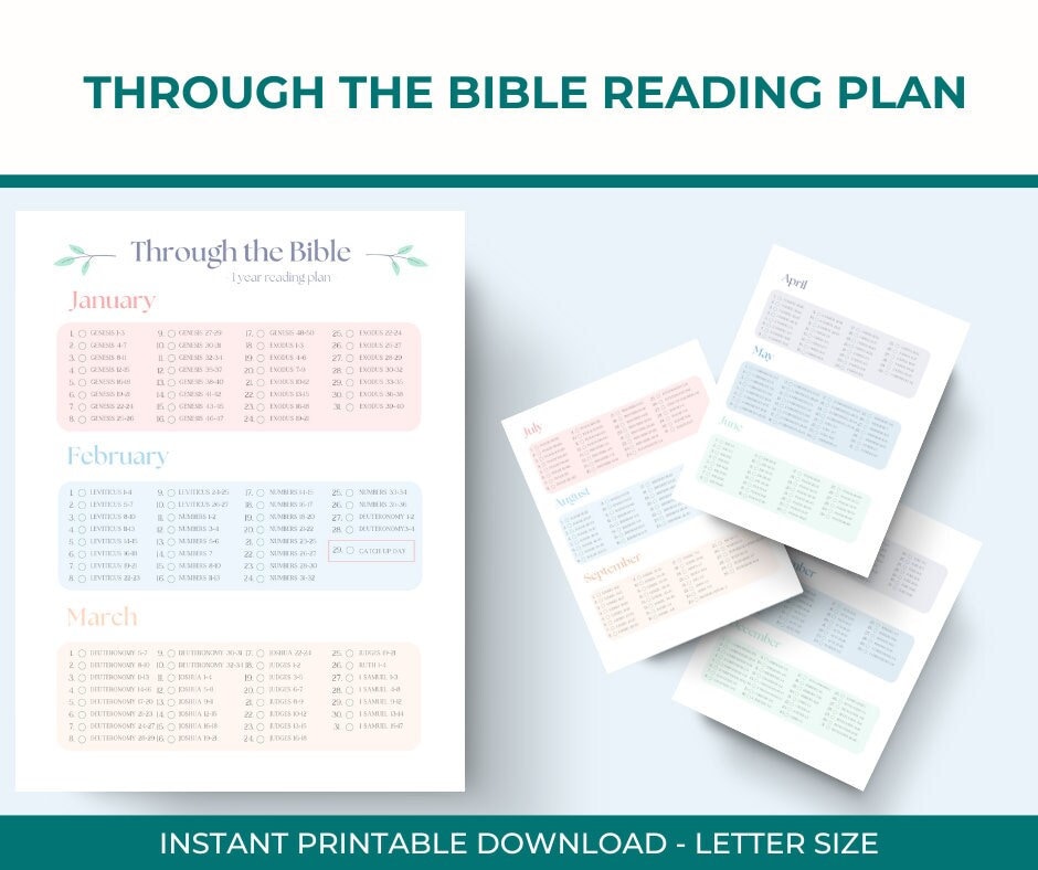 Bible Reading Plan Through the Bible Genesis to Revelation - Etsy