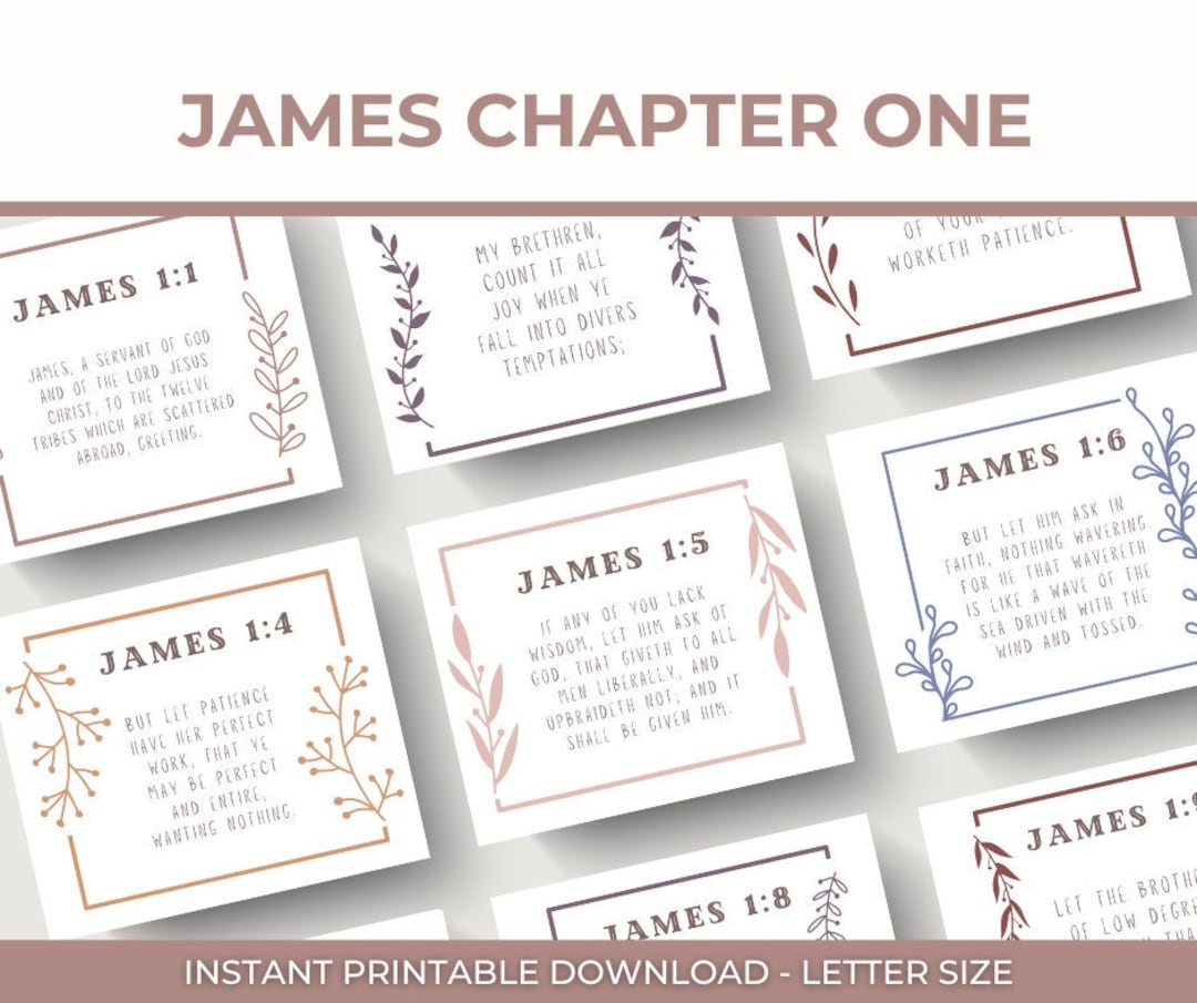 Scripture Memory Cards - James Chapter 1 - Etsy