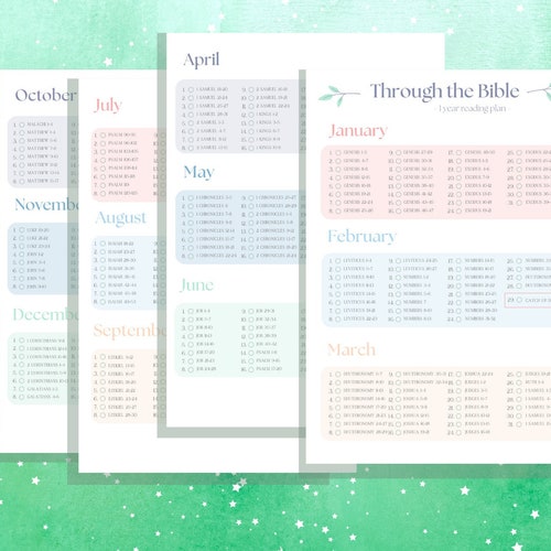 Bible Reading Plan Through the Bible Genesis to Revelation - Etsy