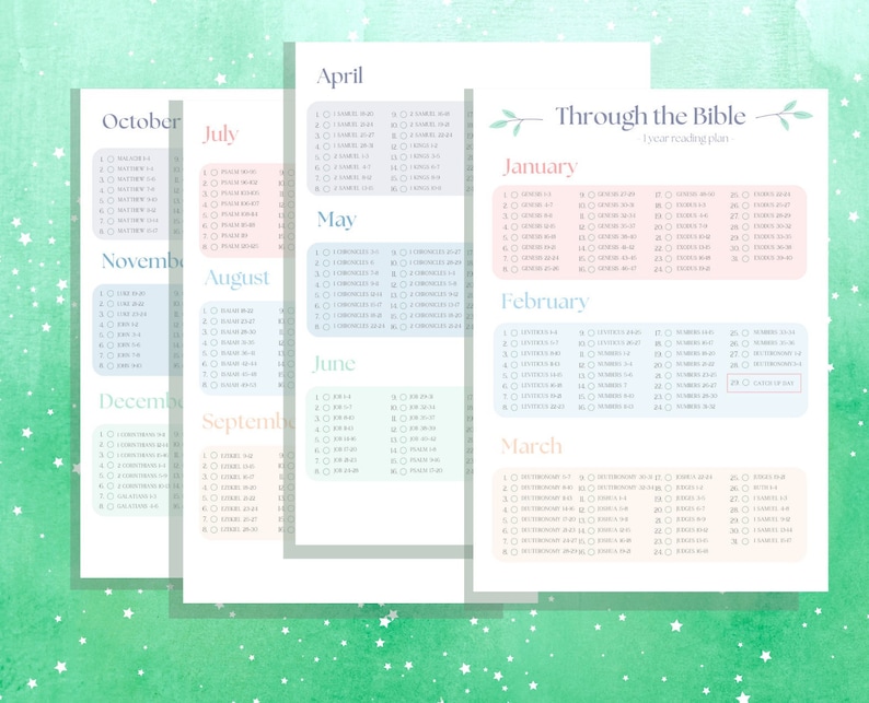 Bible Reading Plan Through the Bible Genesis to Revelation - Etsy