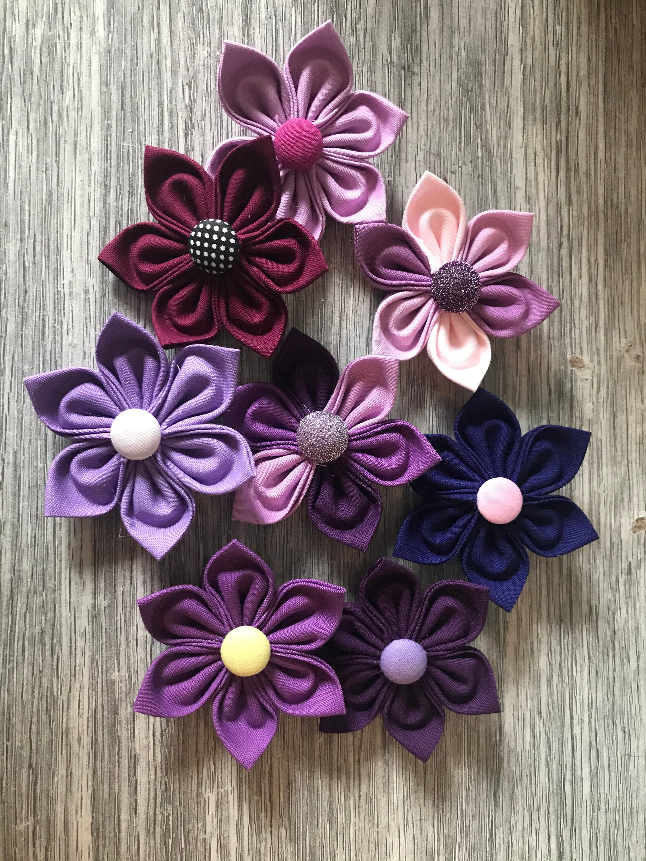 NEW Solid Purple Collar Flowers - Etsy