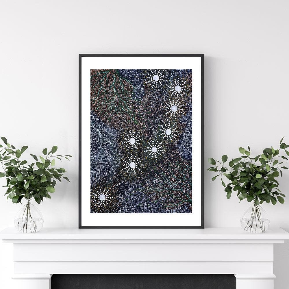 Aboriginal Framed Print Indigenous Wall Art Contemporary | Etsy