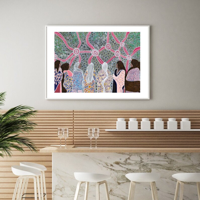 Aboriginal Framed Print Indigenous Wall Art Contemporary - Etsy