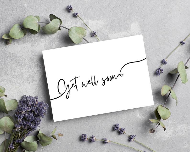 Printable Get Well Soon Card - 7"x5" - Etsy