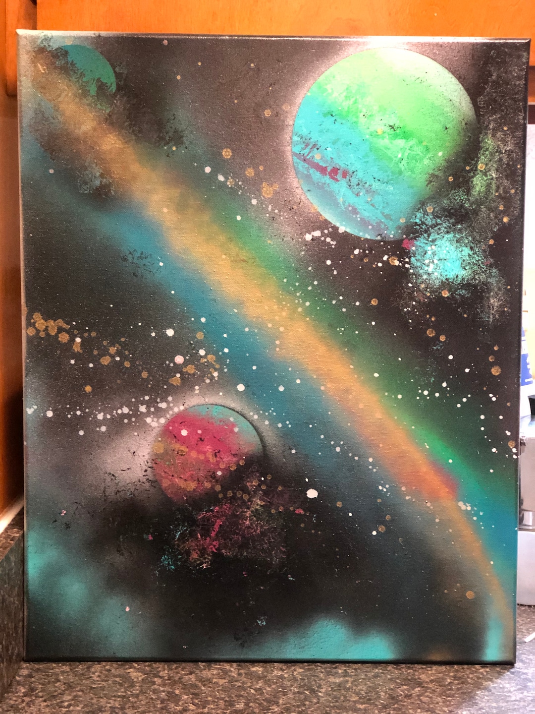 Spray Paint Planet Art - Etsy