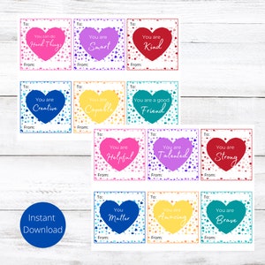 Printable Valentine Cards for Kids | Positive Affirmation Valentines ...