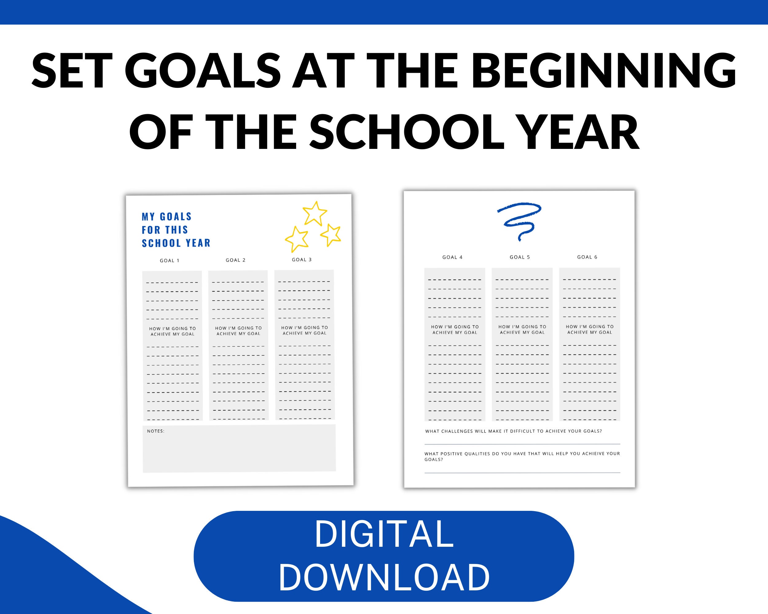 School Journal & Planner Growth Mindset Journal Printable - Etsy
