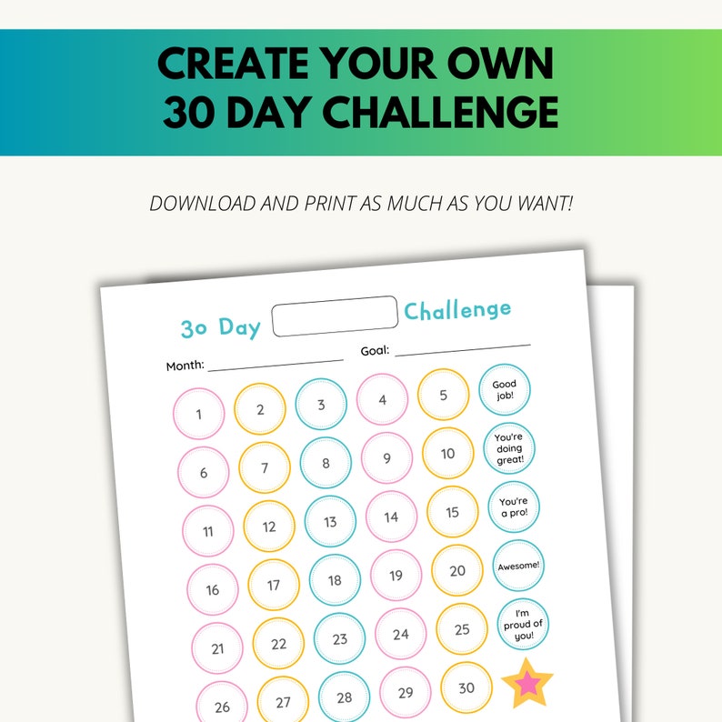 Habit Tracker for Kids and Teens, Printable Mood Tracker, Water Tracker ...