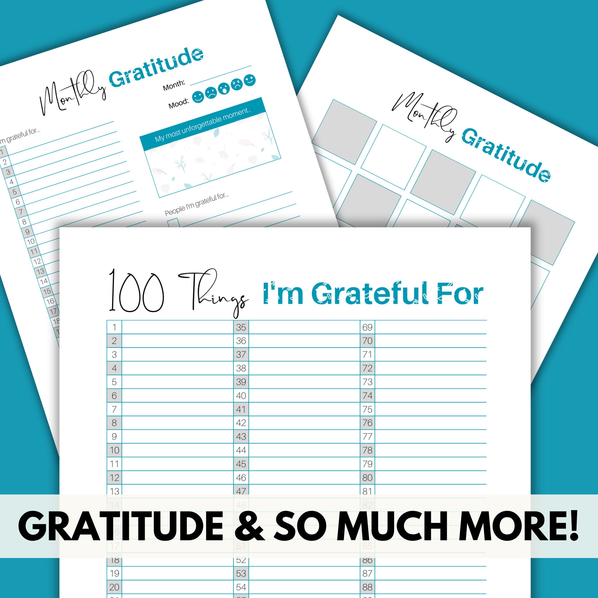 Growth Mindset Journal and Planner for Teens, Teenager Printable ...