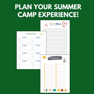 Summer Camp Journal Printable, Camping Book, Camp Diary, Adventure ...