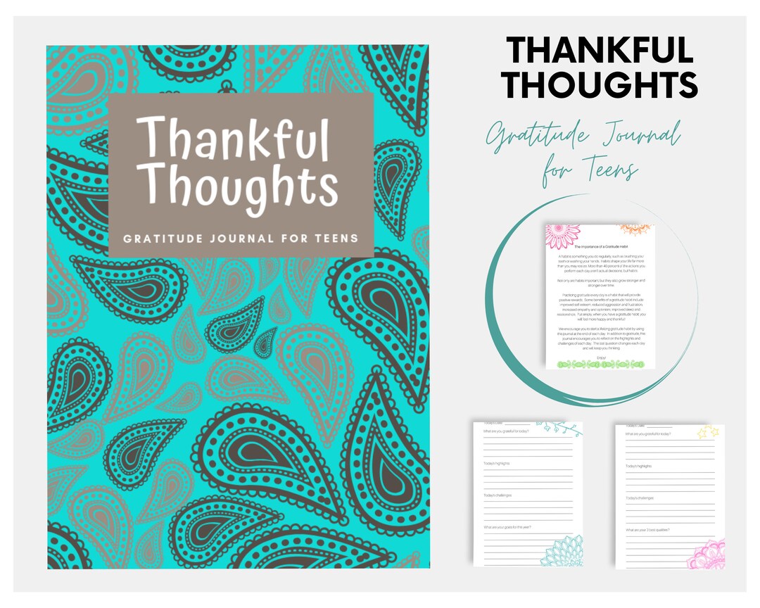 Teen Journal | Daily Gratitude Journal for Teens With Teenage Journal ...