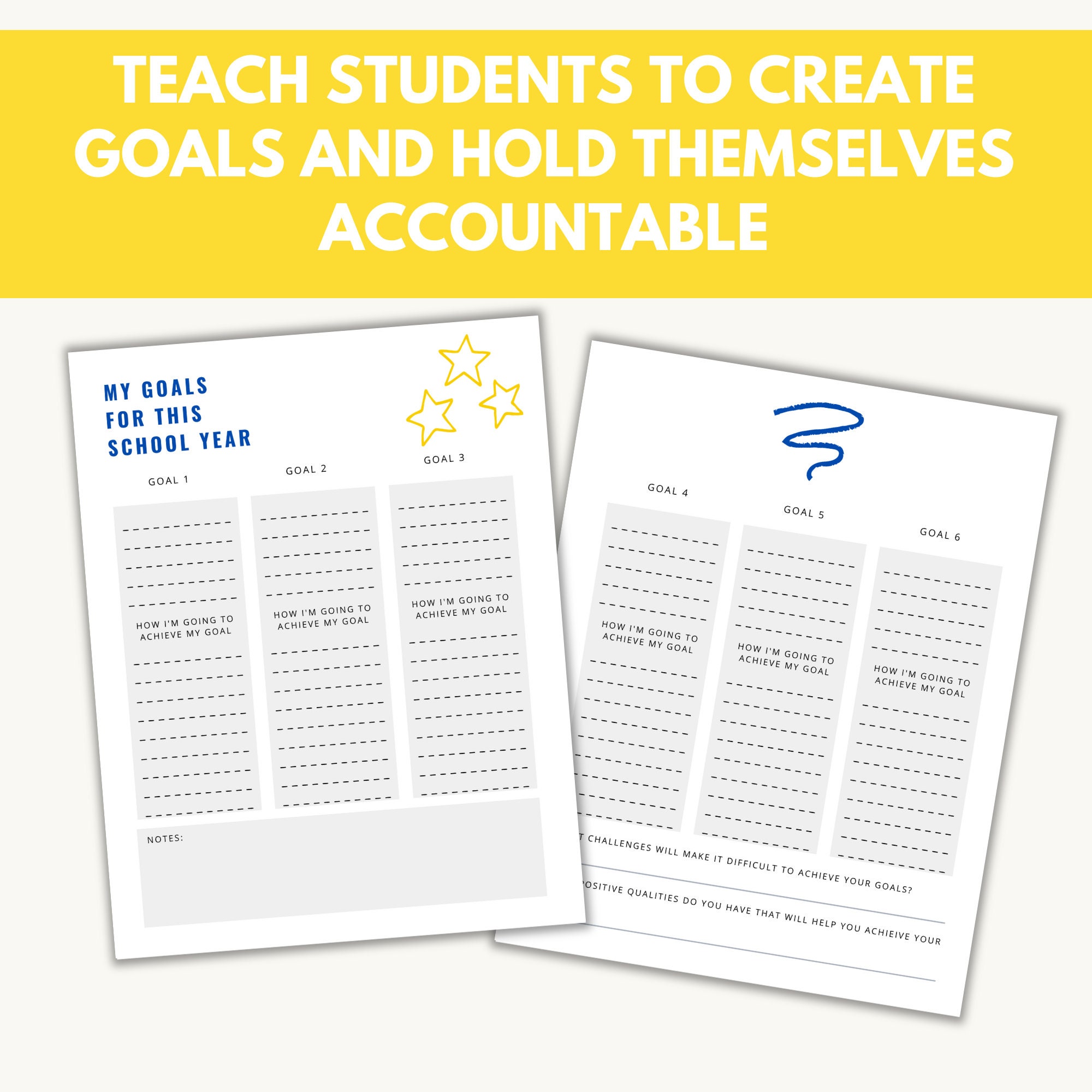 Student Planner and Journal, Growth Mindset Journal, Printable School ...