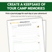 Summer Camp Journal Printable, Camping Book, Camp Diary, Adventure ...