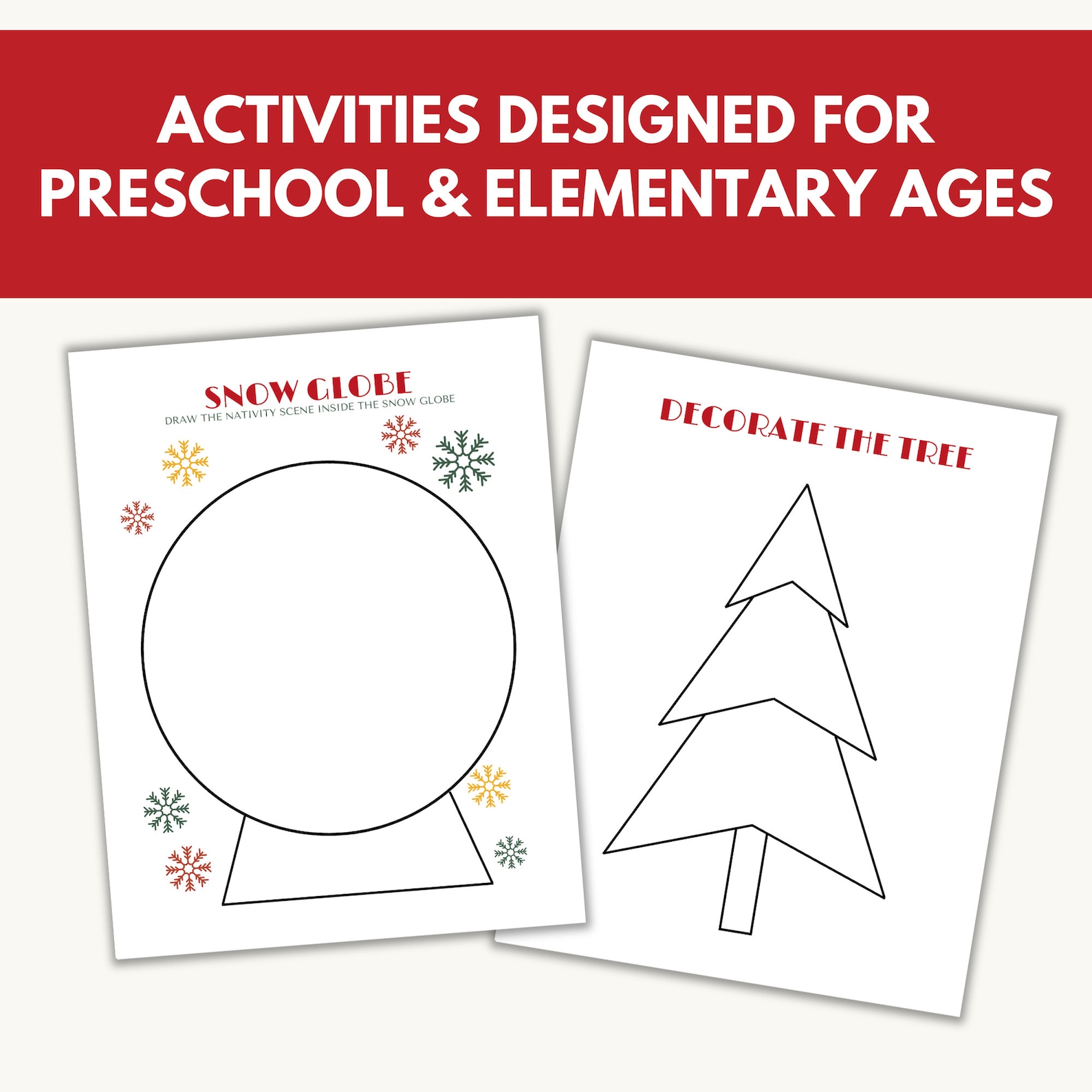 Christian Christmas Activity Bundle for Kids, Christmas Games Printable ...