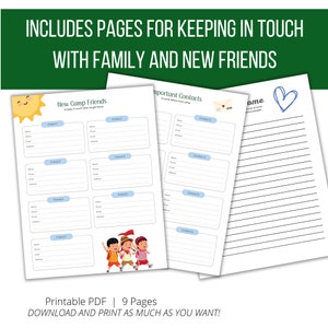 Summer Camp Journal Printable, Camping Book, Camp Diary, Adventure ...