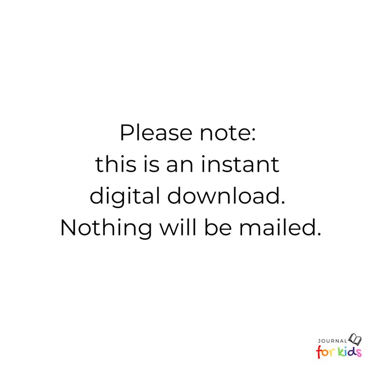 Kids Daily Gratitude Journal Printable | Digital Journal for Kids - Etsy