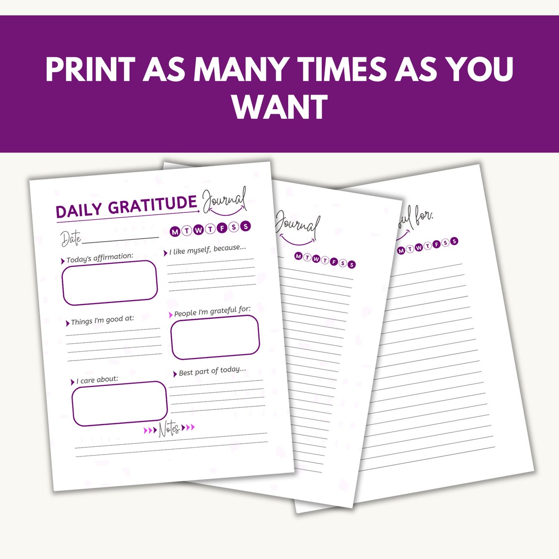 Kids Gratitude Journal Printable Create Your Own Journal - Etsy