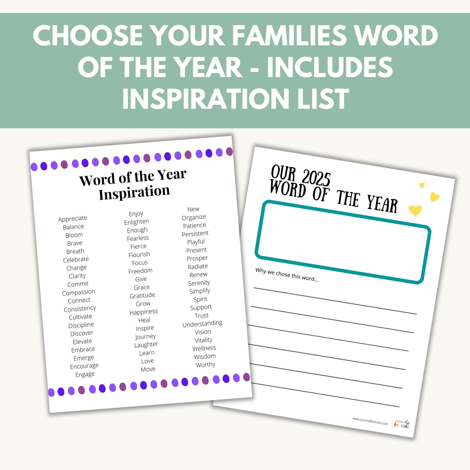 2025 Family Goal Setting Planner | Create Your Family Vision Board, Set ...