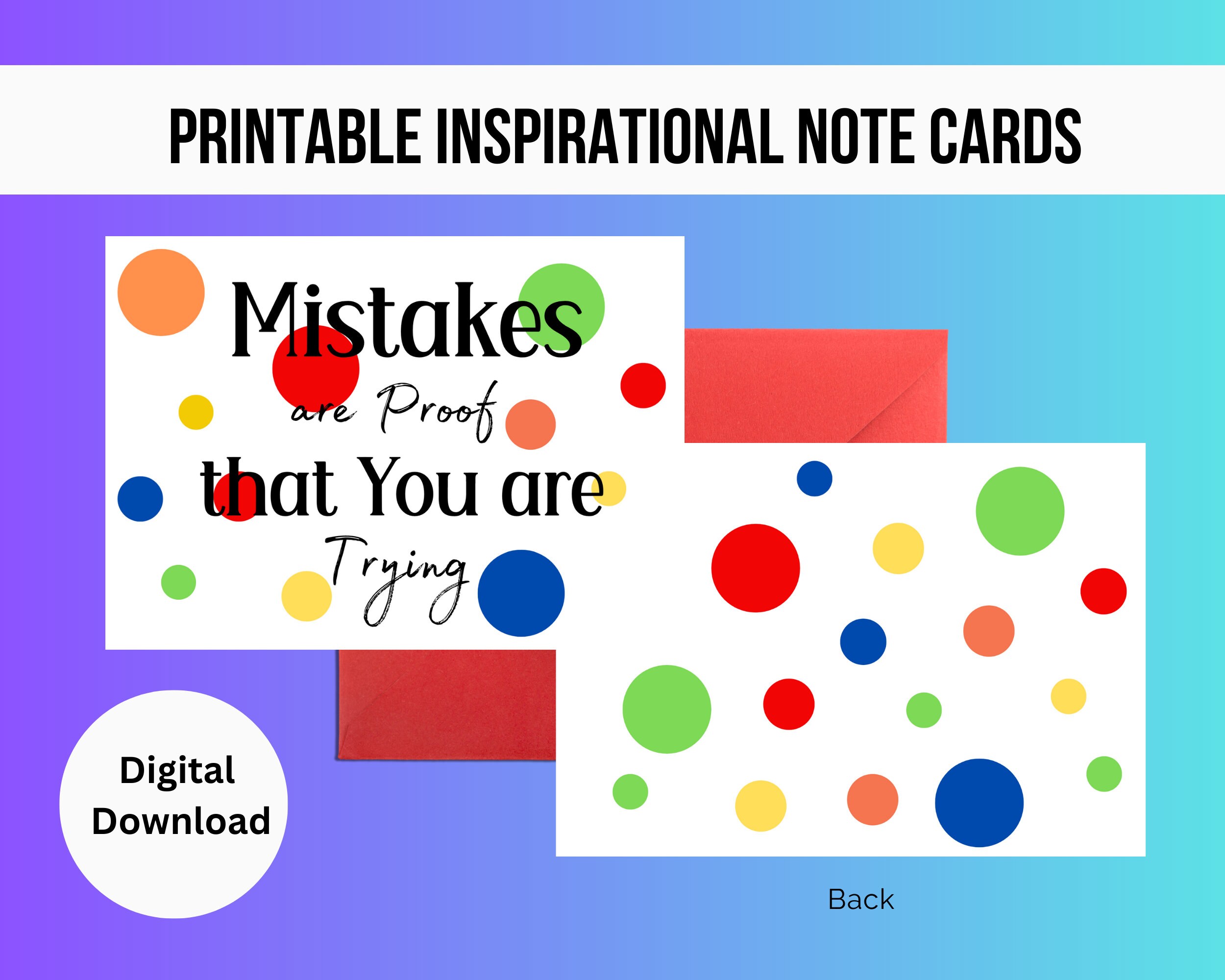 Inspirational Note Cards, Motivational Greeting Cards for Kids ...