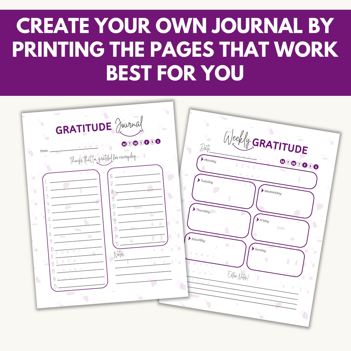 Kids Gratitude Journal Printable Create Your Own Journal - Etsy