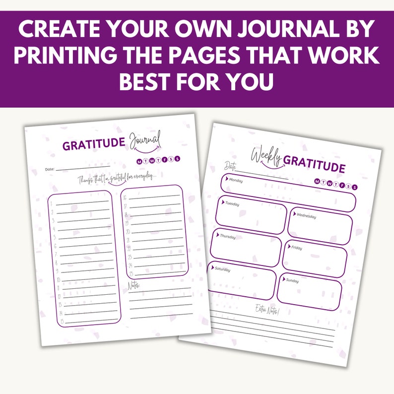 Kids Gratitude Journal Printable, Create Your Own Journal - Etsy