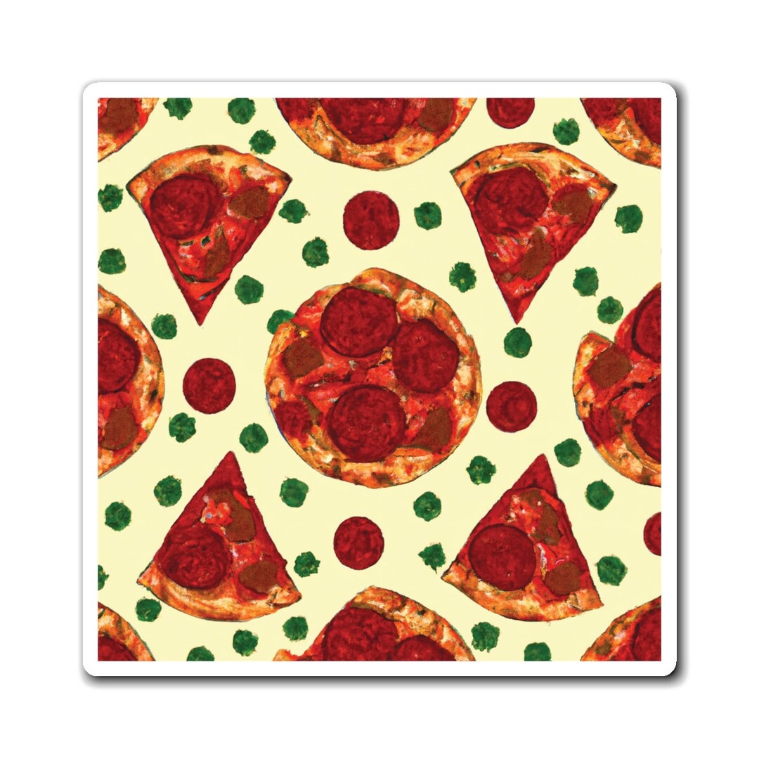 Pepperoni Pizza Magnet, Pizza Magnet Gift, Pepperoni Magnet, Pizza ...