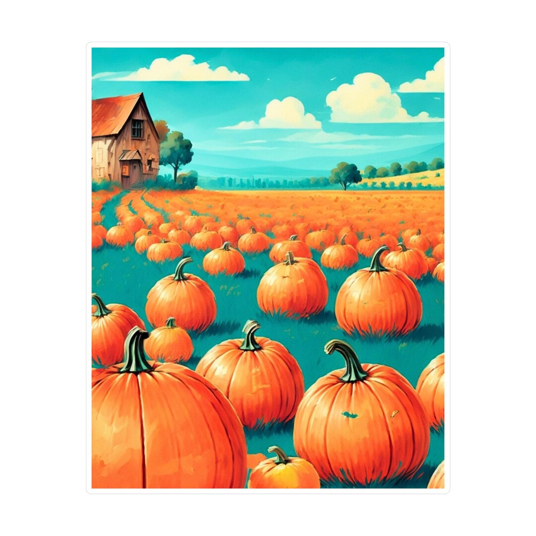 Vintage Pumpkin Farm Decal, Pumpkin Patch Sticker, Fall Pumpkin Sticker ...