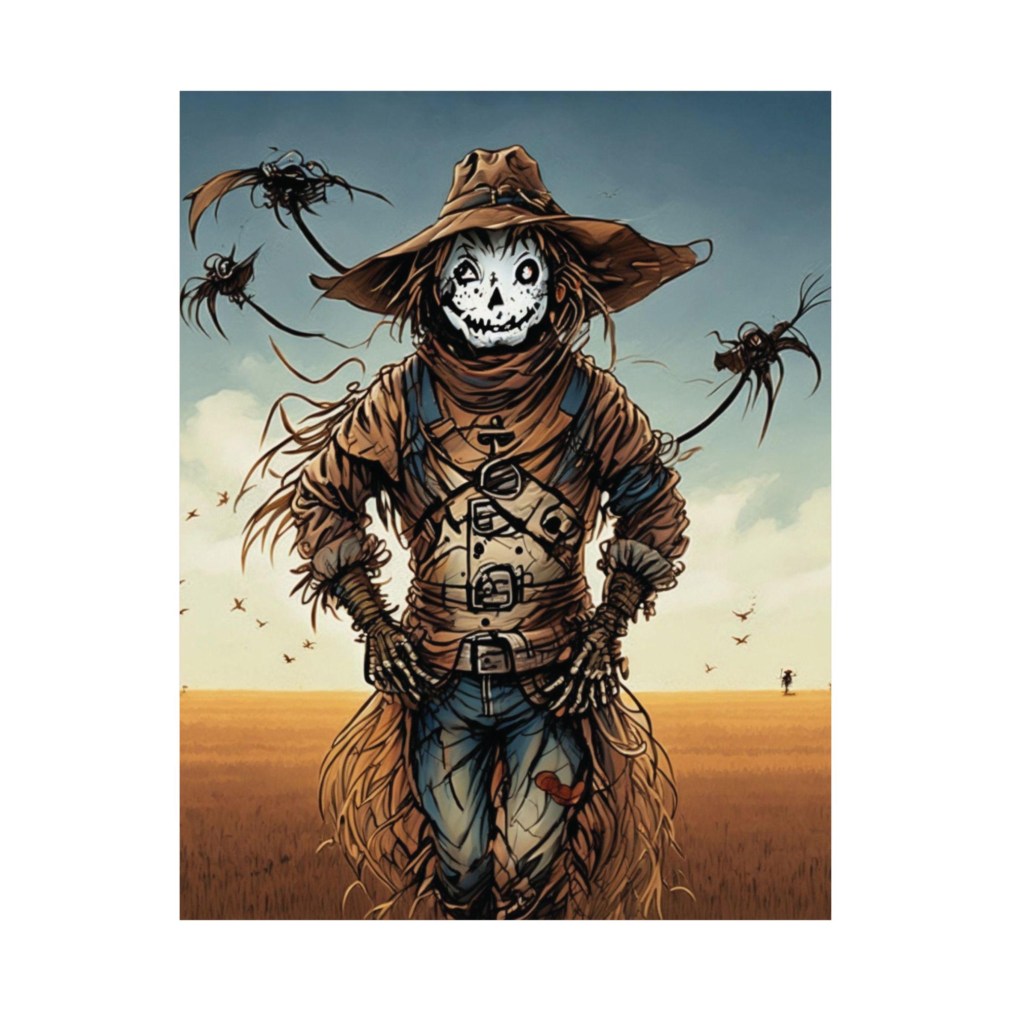 Evil Scarecrow Poster, Halloween Evil Crows, Scarecrow Photo Art, Evil ...