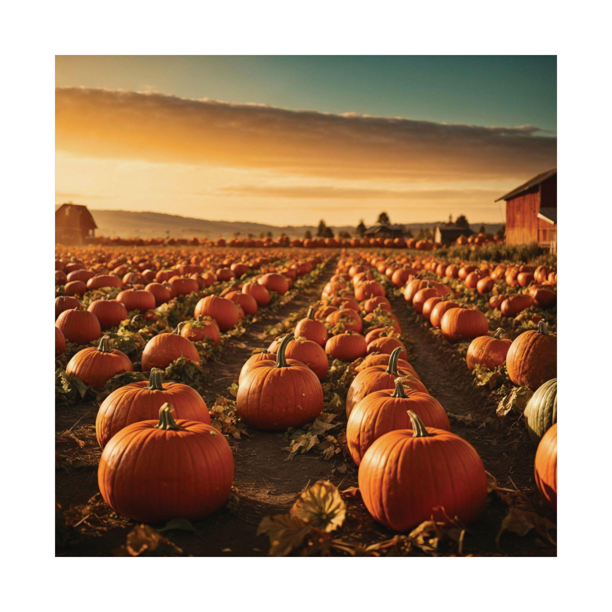 Pumpkin Patch Farm Poster, Pumpkin Farm Photo, Halloween Pumpkin Farm ...