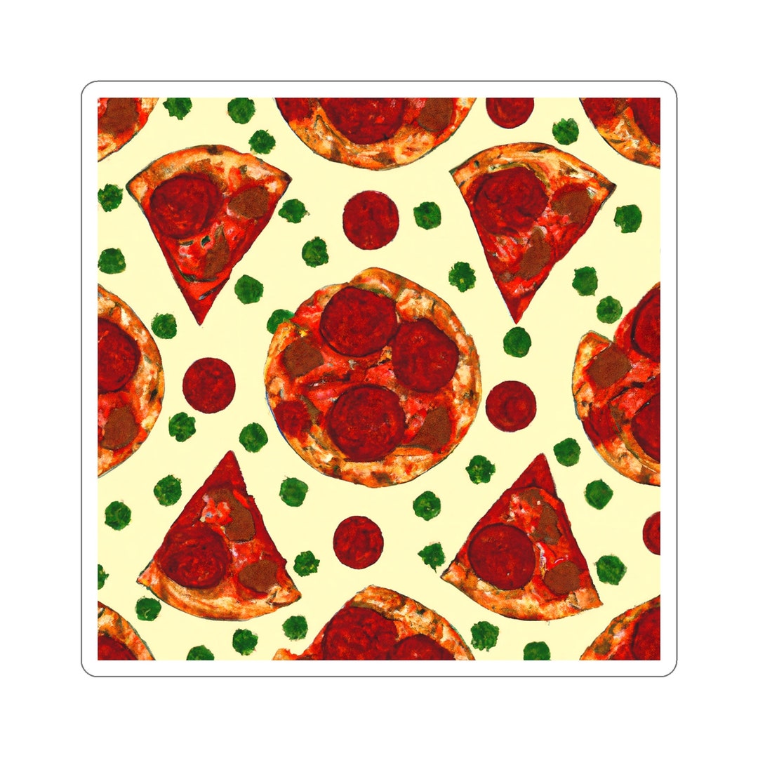 Pepperoni Pizza Sticker Pizza Sticker Gift Pizza Art Pizza - Etsy