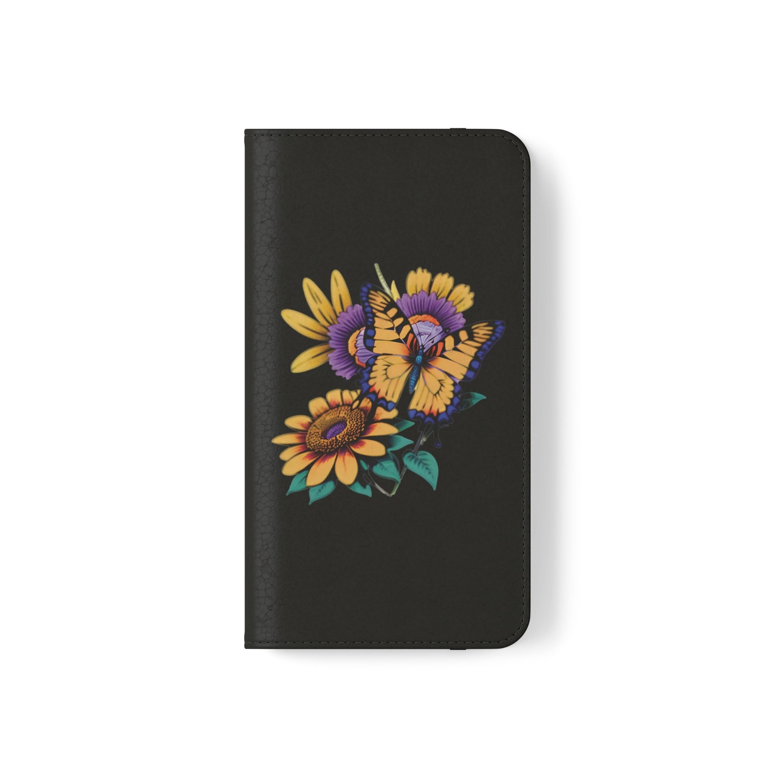 Purple Sunflower Samsung Flip Case, Yellow Butterfly Flip Case ...