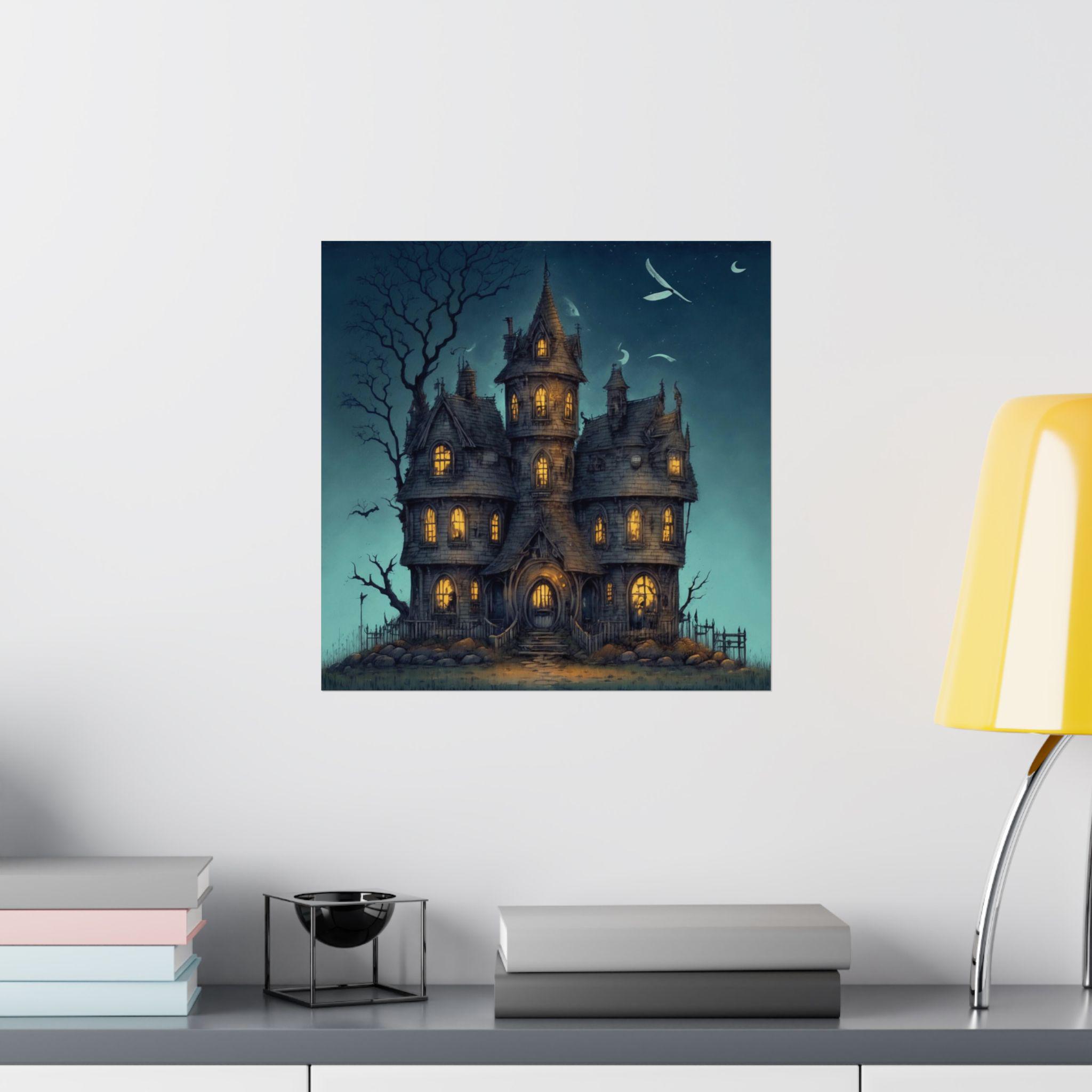 Victorian Haunted House Poster, Haunted Castle Photo, Vintage Haunted ...