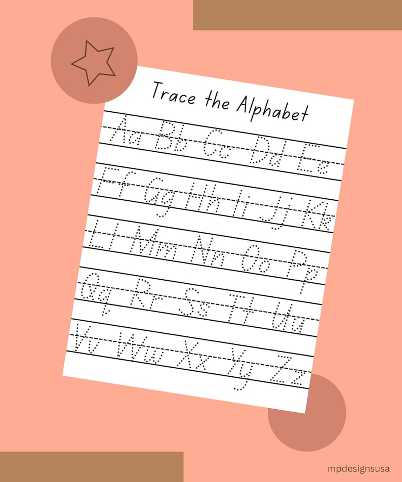 Printable Kids Preschool Daily Mantras Tracing Worksheet Alphabet ...