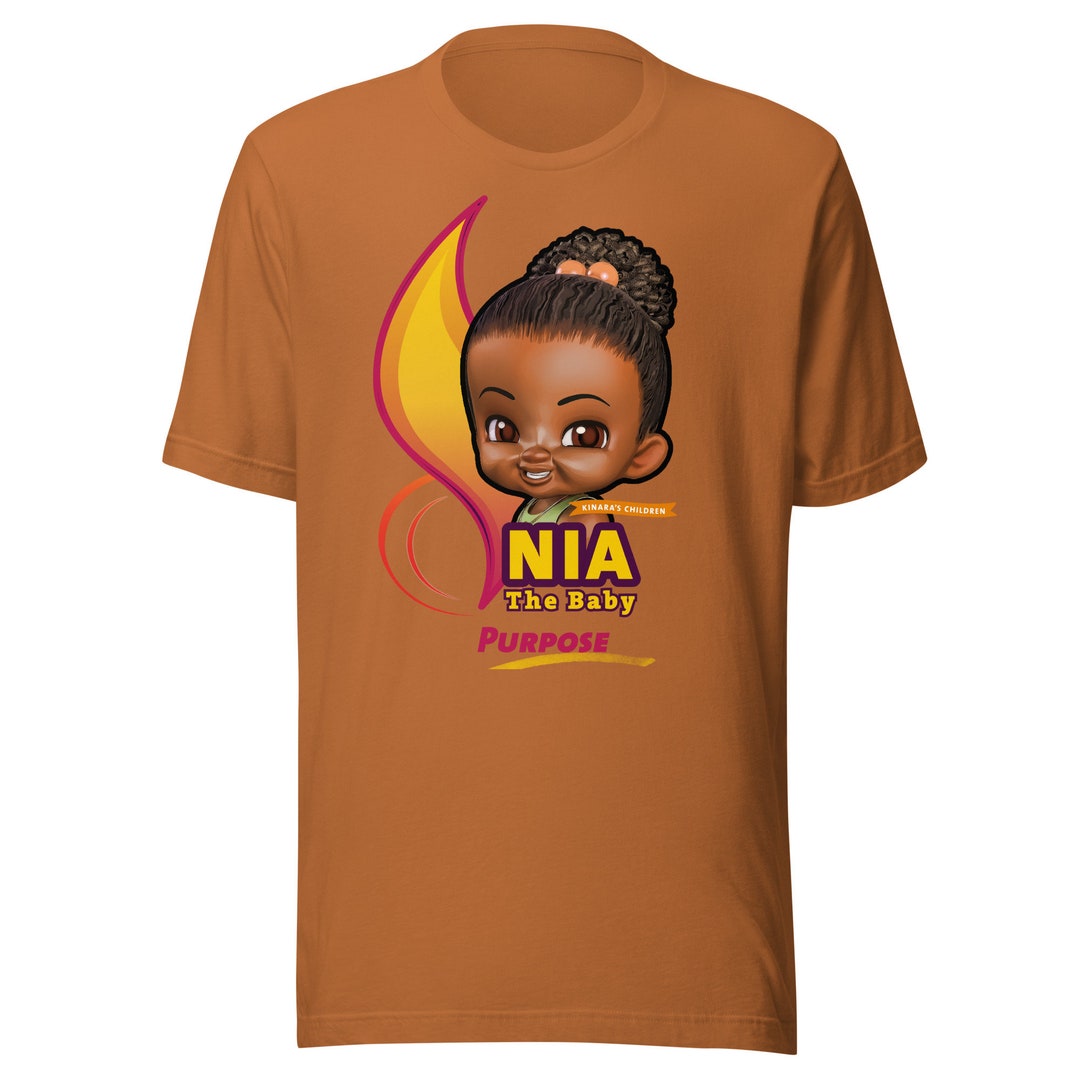 Nia / African American / Cartoon Child / Unisex Cotton T-shirt - Etsy