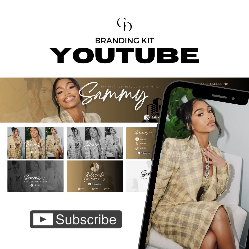Real Estate Youtube Branding Kit | Editable Canva Templates for ...
