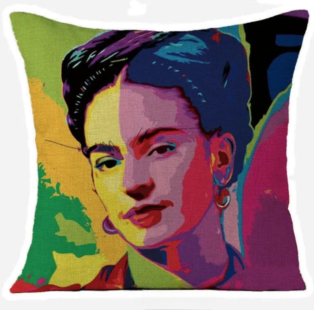 Frida Kahlo Self Portrait, Pop Art, Waterproof Throw Pillow Cover, Boho ...