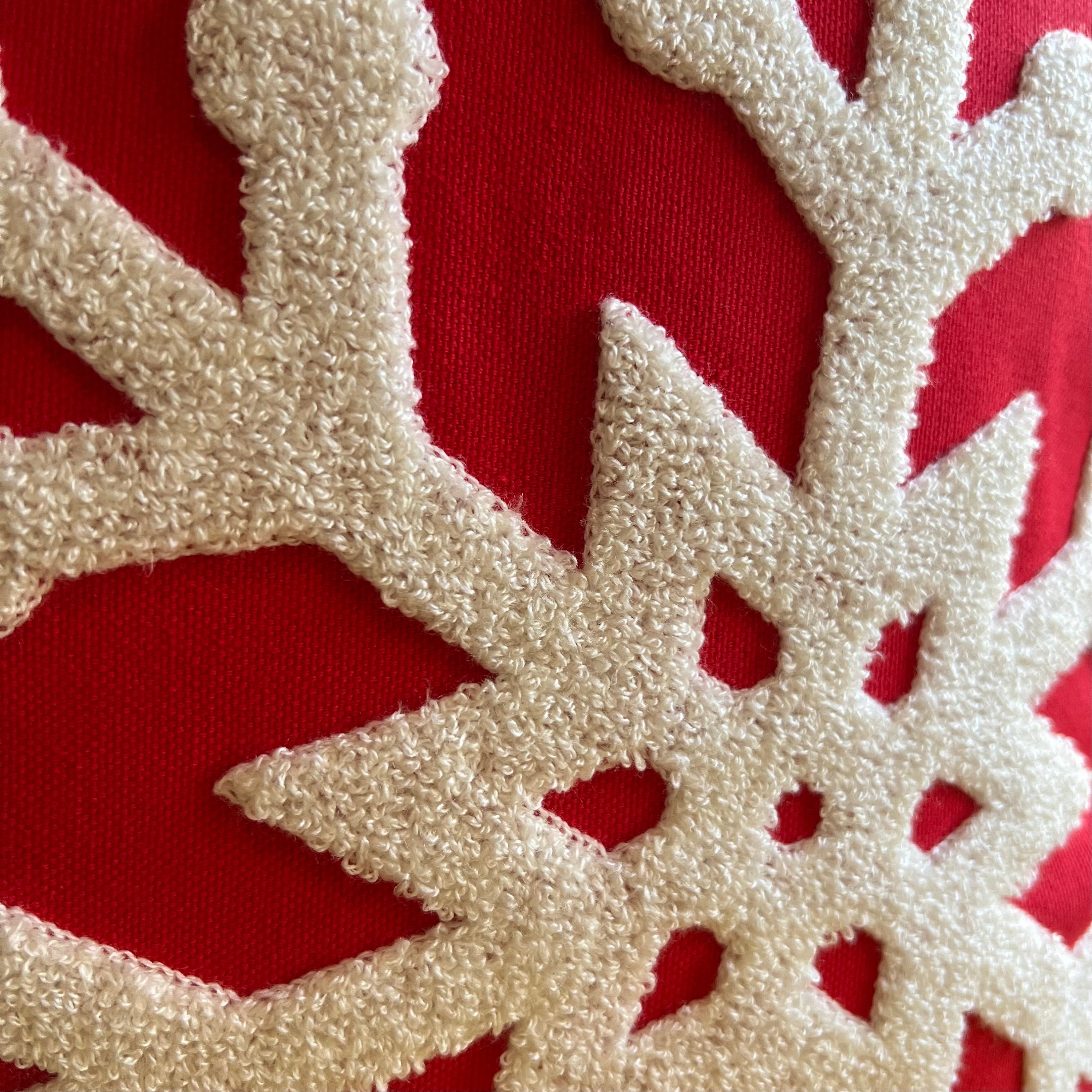 Embroidered Snowflake Throw Pillow Cover Christmas Pillow - Etsy