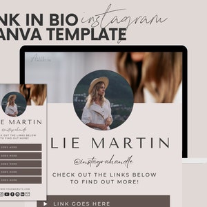 Link in Bio Instagram Template Social Media Marketing Instagram Landing ...