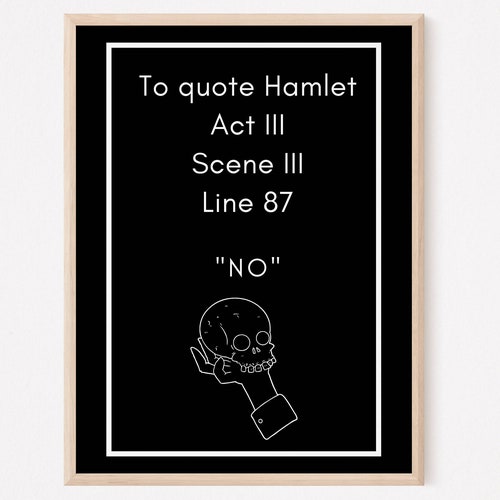 Shakespeare Hamlet Wall Art Digital Download English - Etsy