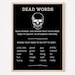 English Classroom DEAD WORDS Poster Skull Decoration - Etsy