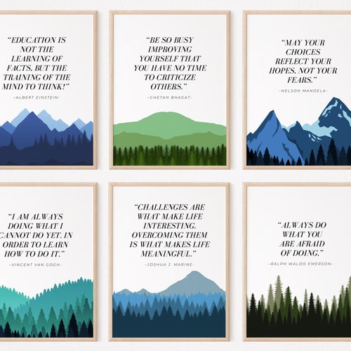 Nature GROWTH MINDSET POSTER Digital Download Set of 6 - Etsy