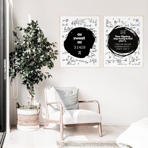 Funny MATH CLASSROOM Poster Digital Download (set of 4) | Humor | Math ...