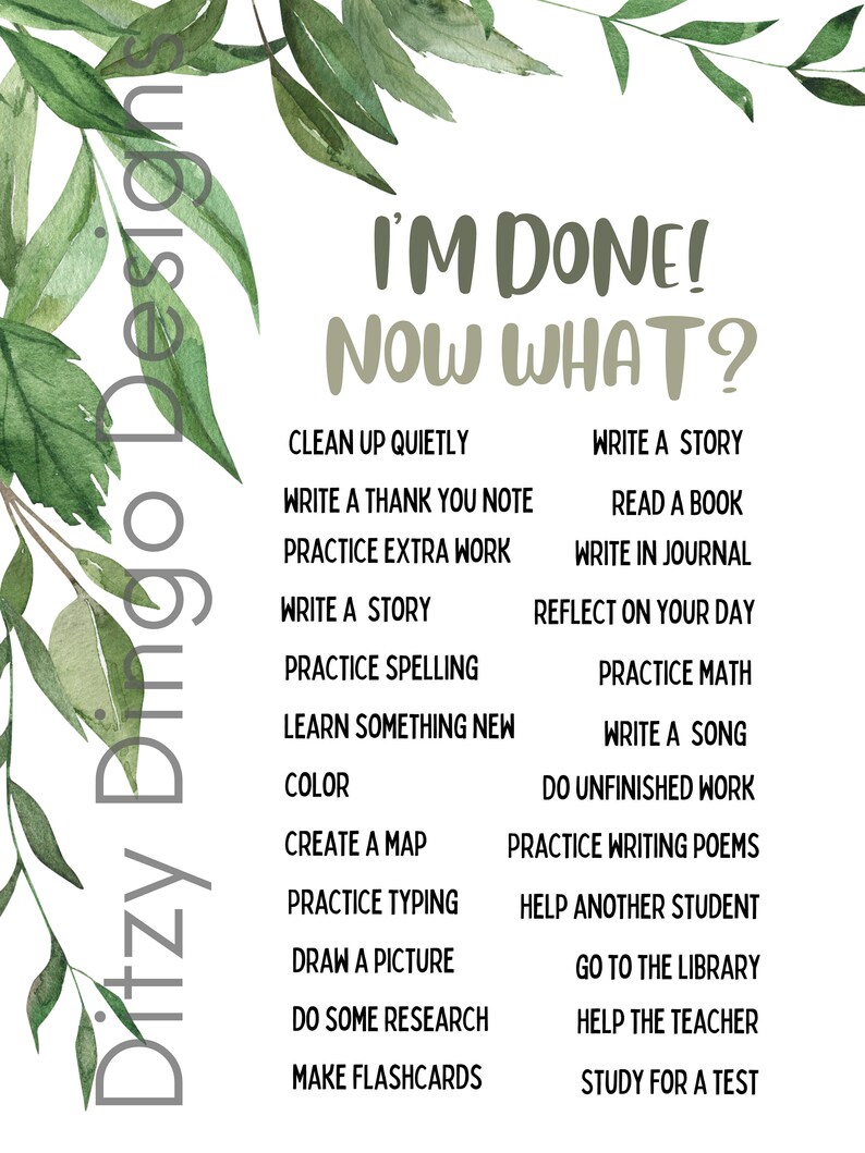Growth Mindset Poster: Eucalyptus Classroom Decor (digital Download) - Etsy