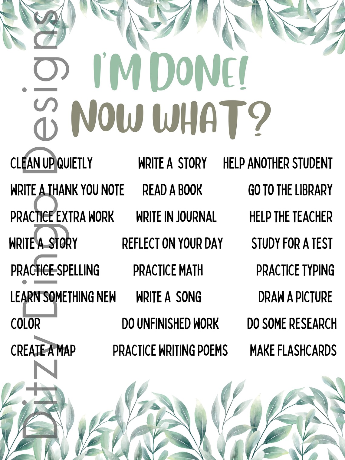 I'm Done Now What Posters Digital Download Growth - Etsy