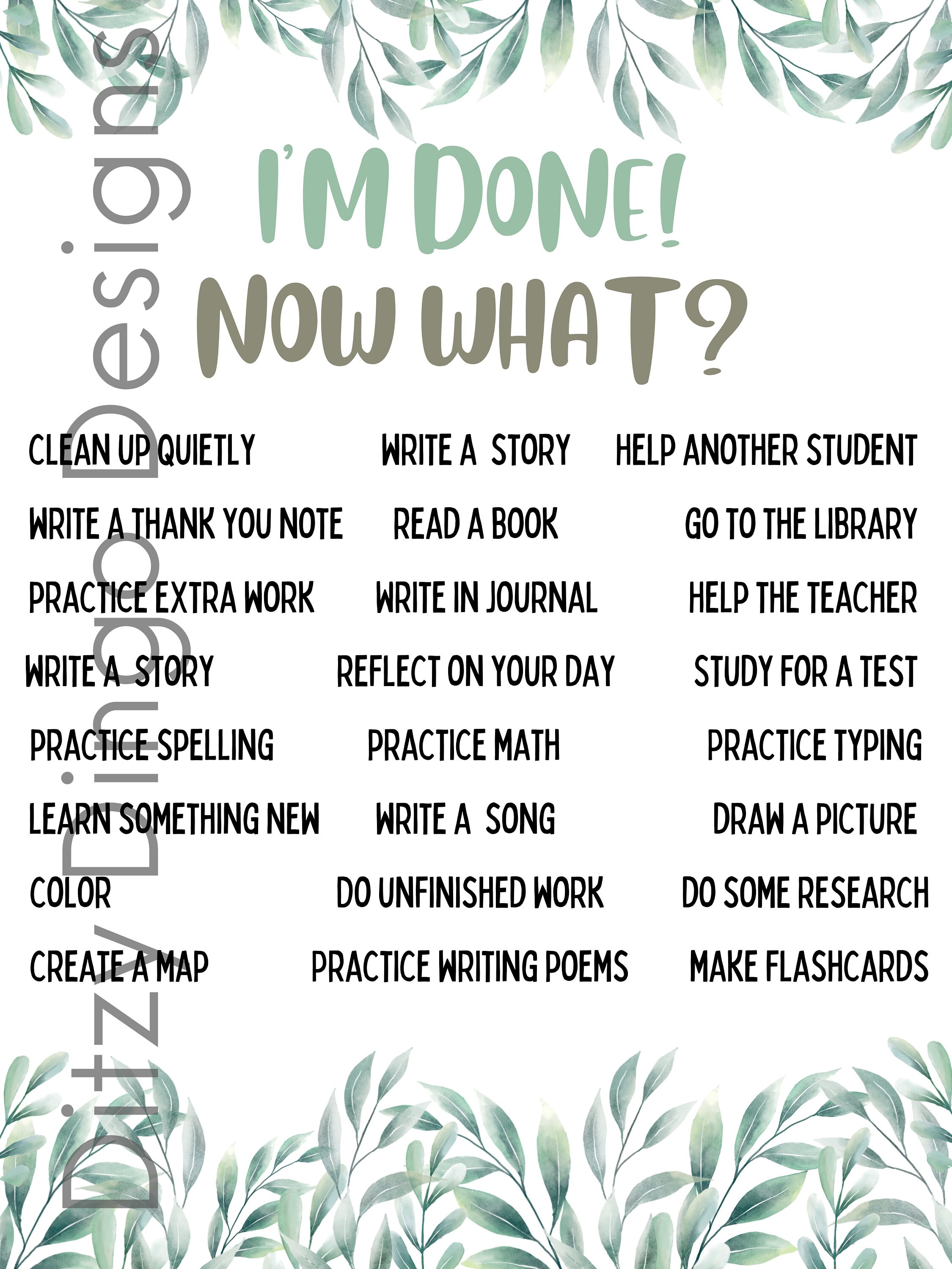 I'm Done Now What Posters Digital Download Growth - Etsy