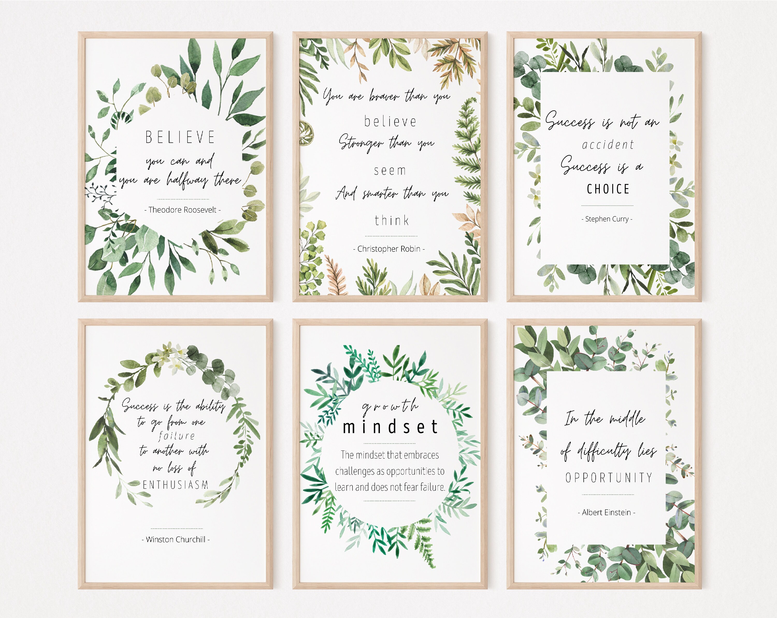 GROWTH MINDSET POSTER Digital Download Set of 6 Elementary | Etsy