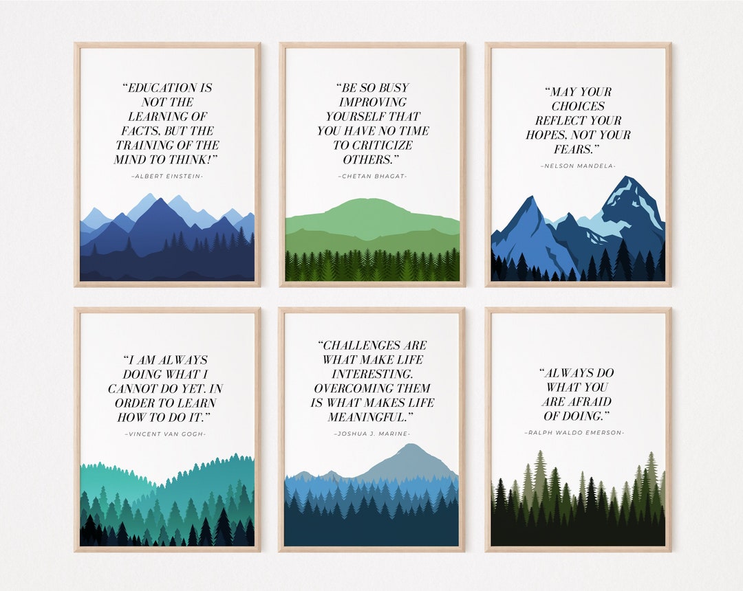 Nature GROWTH MINDSET POSTER Digital Download Set of 6, Elementary ...